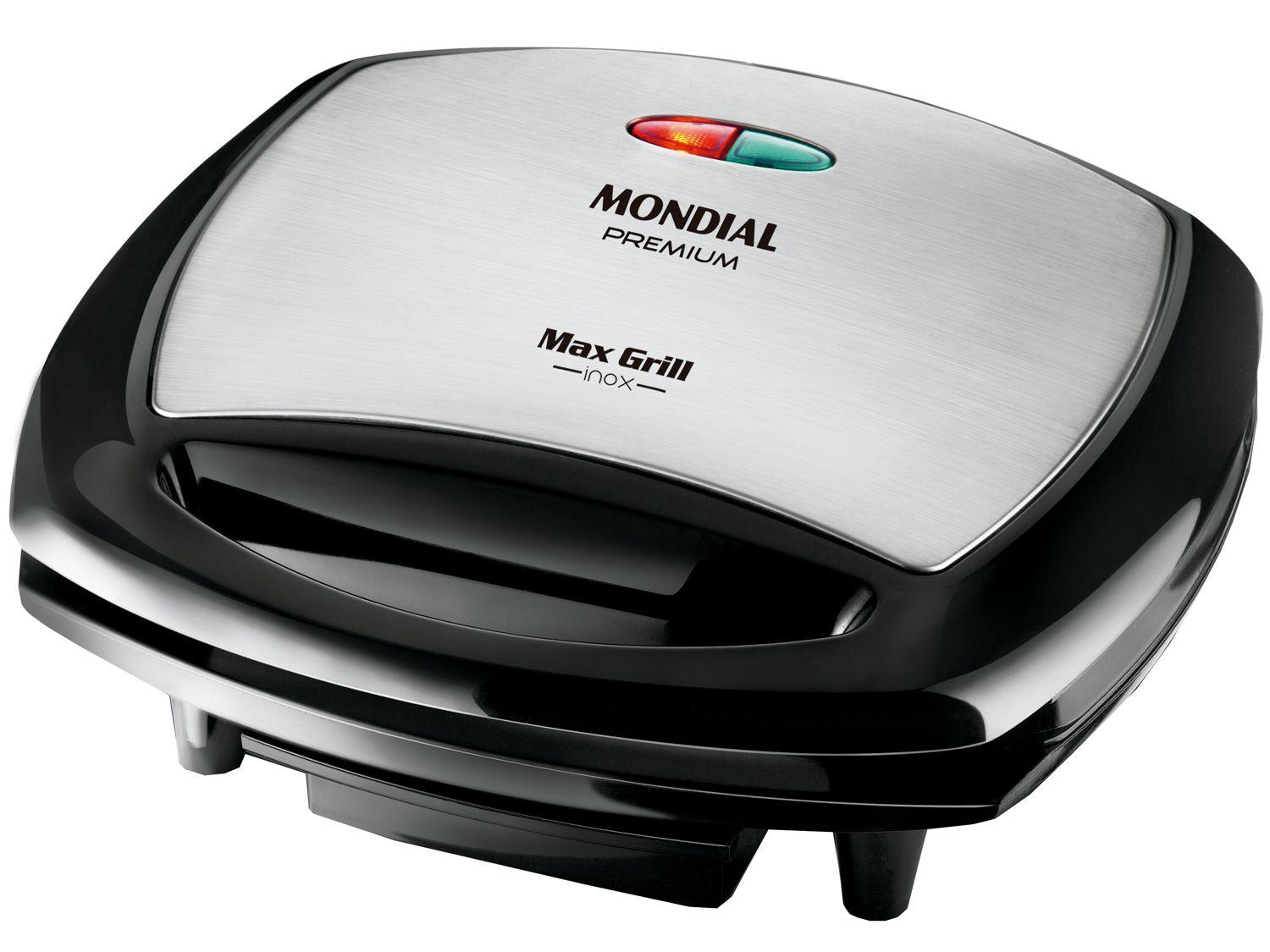 Grill Mondial G-07 Max Grill Inox 2 em 1 Retangular Arredondado 1200W ...