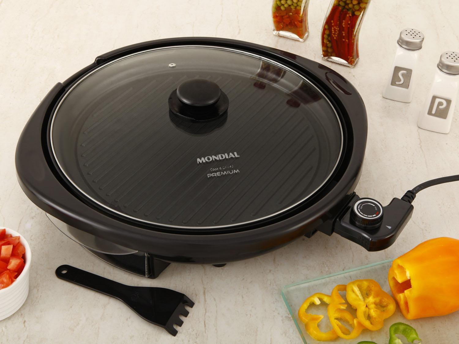 Grill Mondial Premium G 03 - 2 em 1 Redondo 1200W - Grill - Magazine Luiza