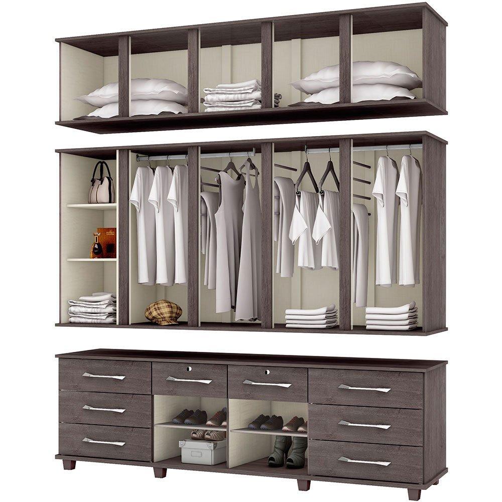 Guarda-Roupa Casal 12 Portas 6 Gavetas Diamante Fabrimóveis - Fabri ...