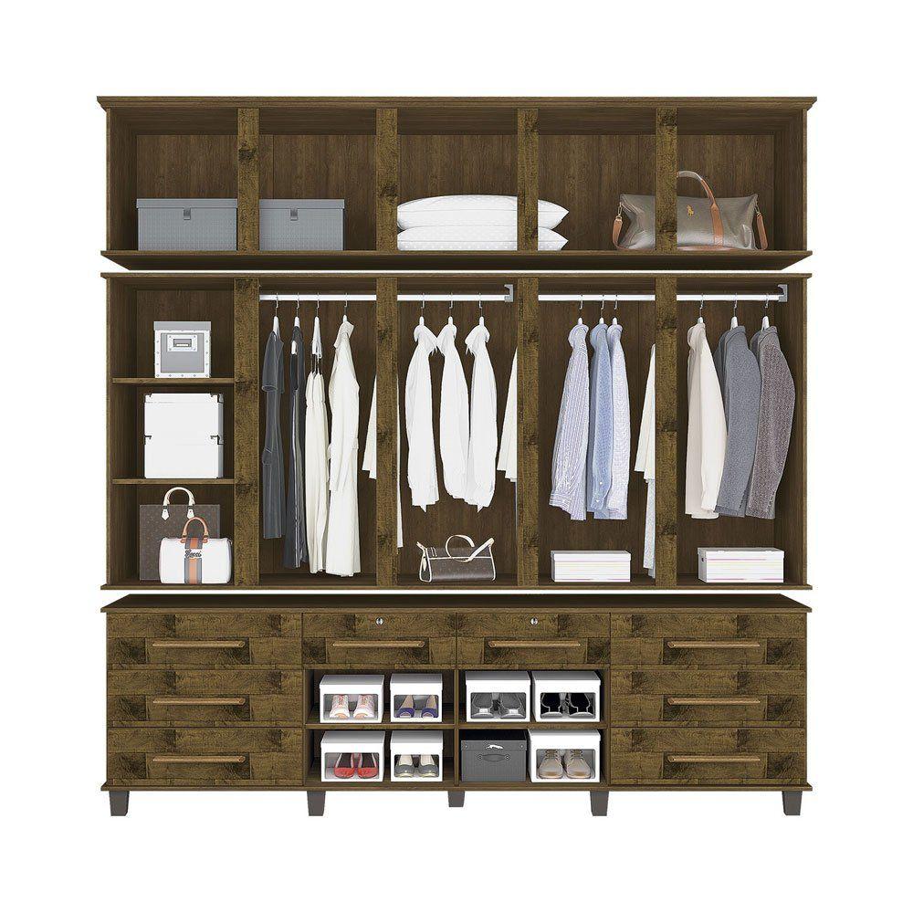 Guarda-Roupa Casal 12 Portas 6 Gavetas Diamante Fabrimóveis - Fabri ...