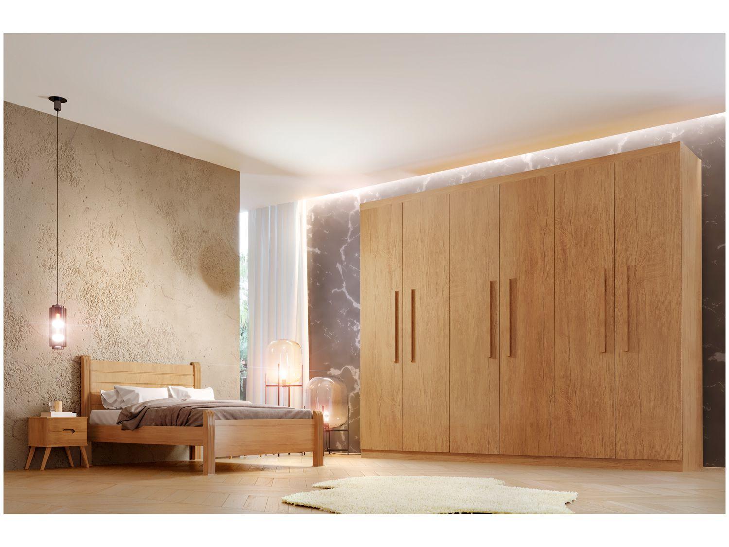 Guarda-roupa Casal 6 Portas 2 Gavetas Rufato - Espanha - Shopping Smiles