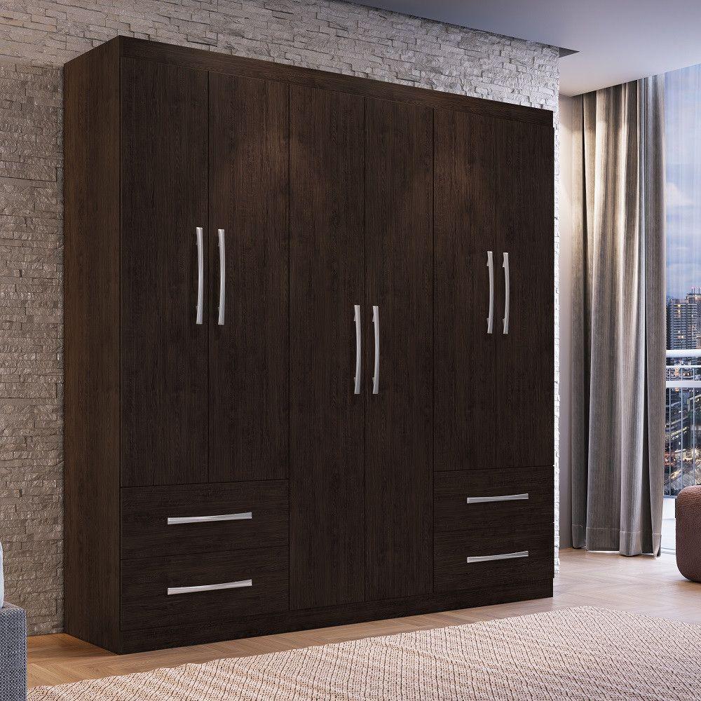 Guarda Roupa Casal 6 Portas 4 Gavetas Dublin Doripel - Guarda-Roupa ...