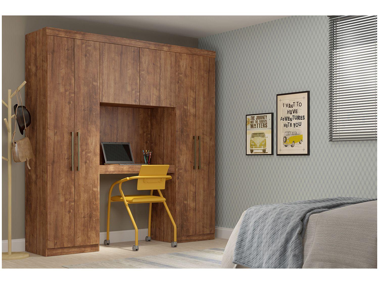 Guarda-roupa Casal 6 Portas Nicho para TV até 32” - Móveis Carraro ...