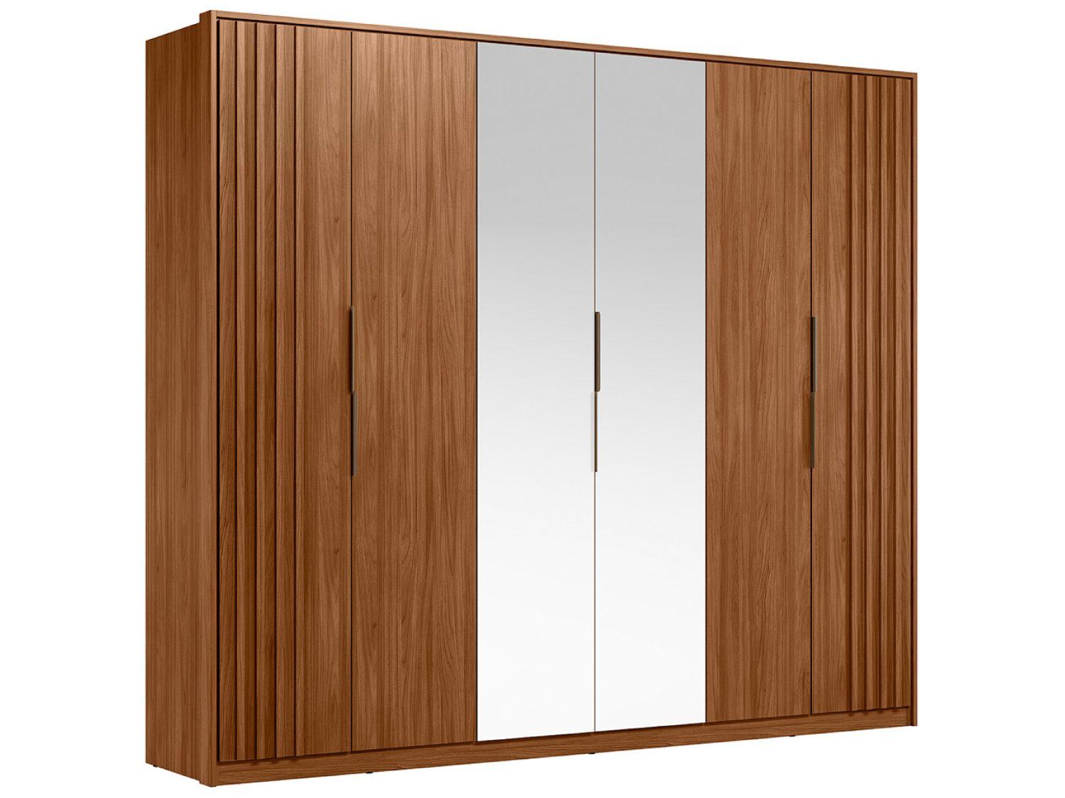 Guarda-roupa Casal com Espelho 6 Portas 6 Gavetas Demóbile Atrice