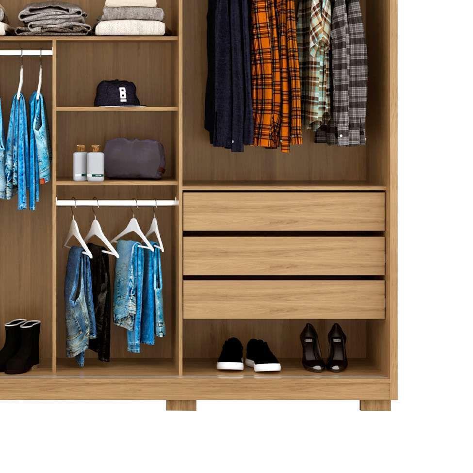 Guarda-Roupa Casal com Espelho Daily 2 PT 6 GV Hanover - Robel Móveis - Guarda-Roupa / Roupeiro ...