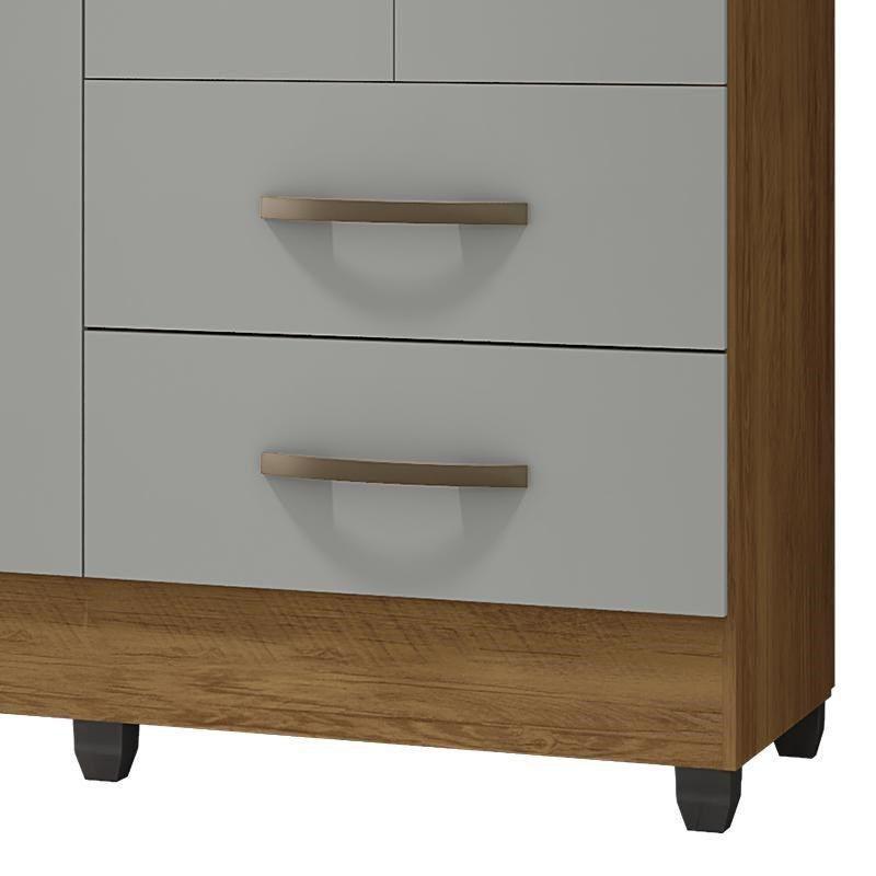 Guarda Roupa Casal Honduras 6 Portas Freijó/Concreto - Saga Home Shop ...