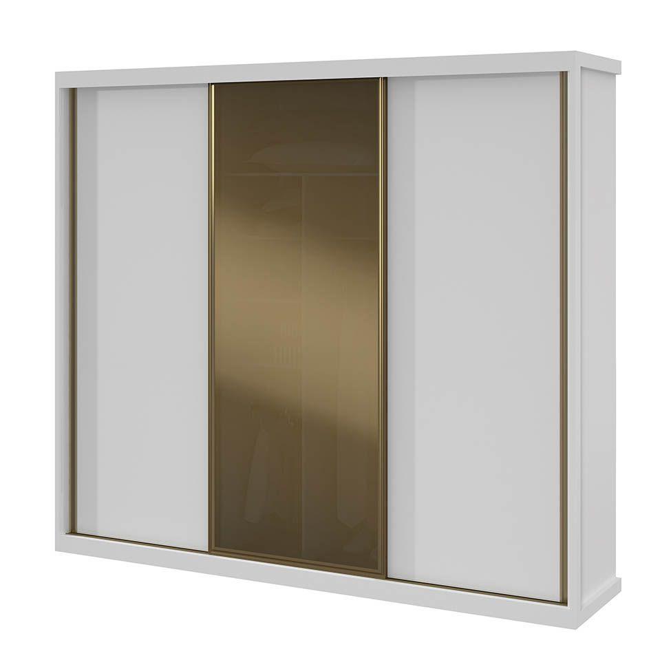 Guarda-Roupa Casal Maggiore Reflecta 3PT 6GV Branco - Lopas - Guarda ...