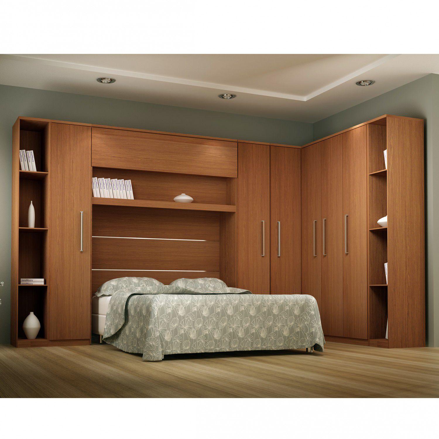 Guarda Roupa Casal Modulado 1 Porta 83cm Novo Horizonte Mel - Guarda ...