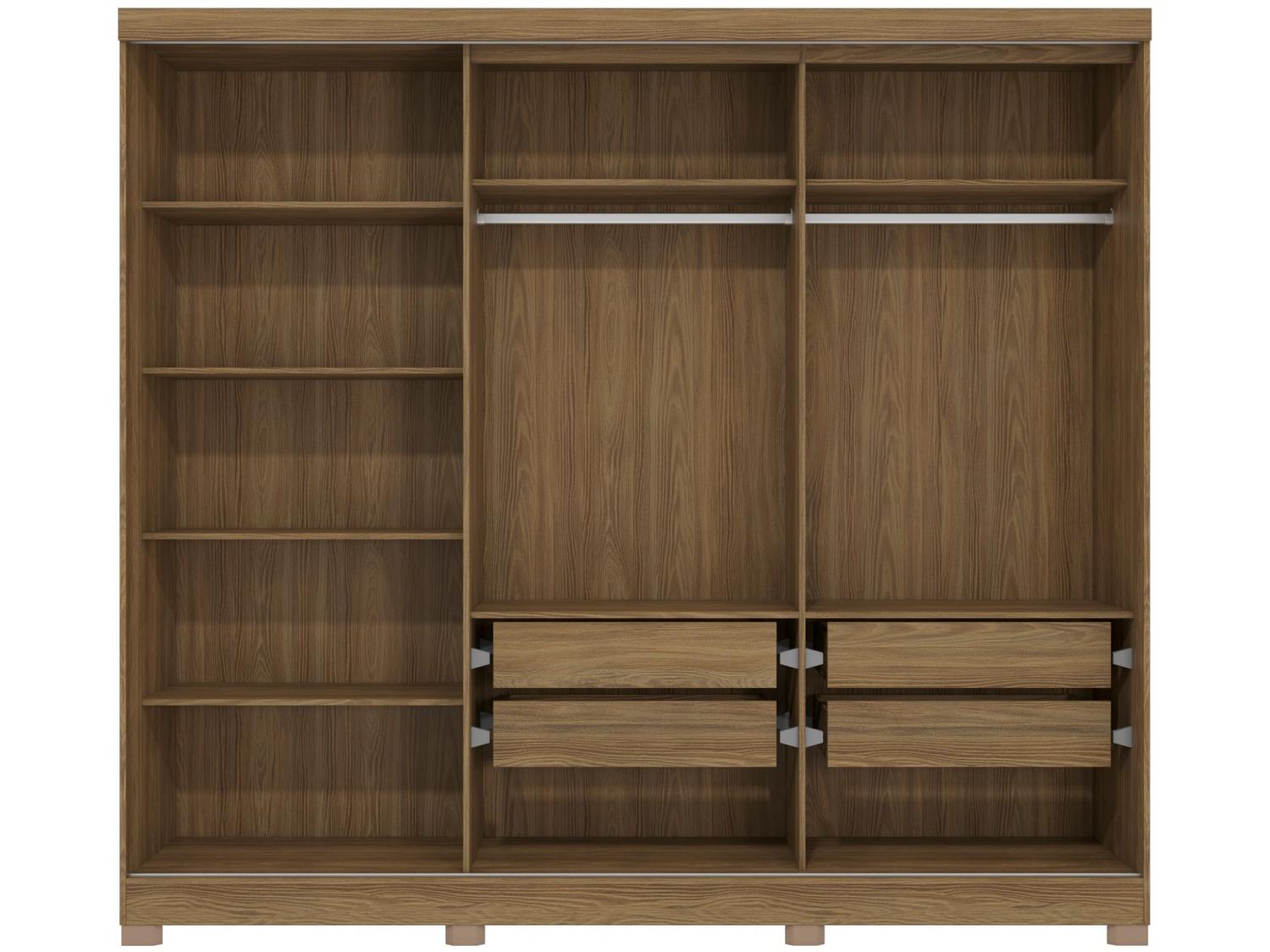 Guarda-roupa Casal Modulado Dublin Com Espelho 5 Portas 4 Gavetas ...