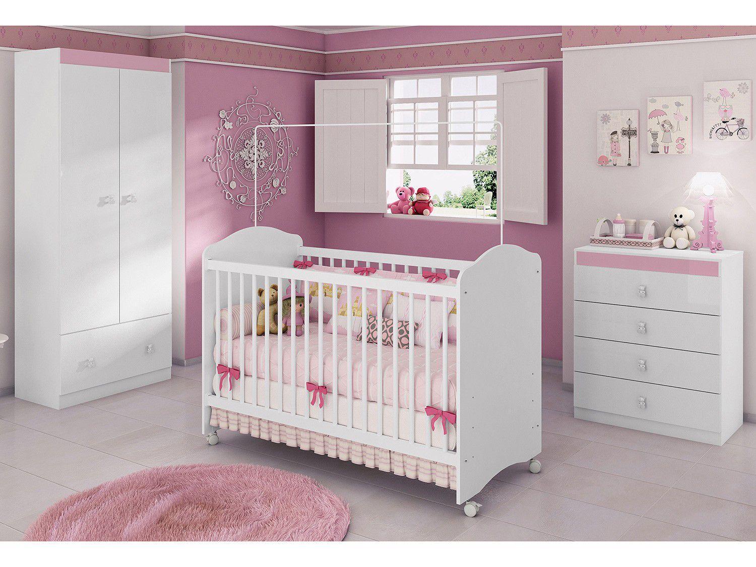 Guarda-Roupa de Bebê 2 Portas 1 Gaveta - Móveis Estrela Satriani ...