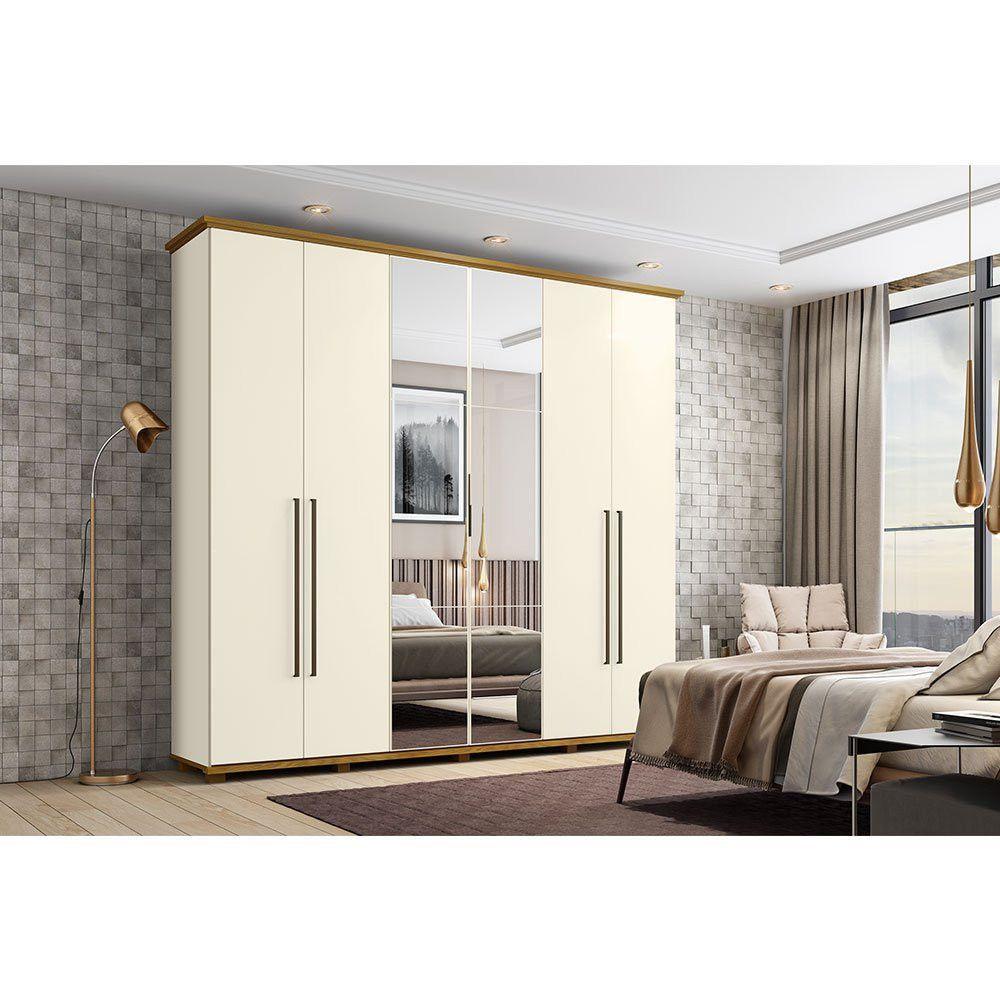 Guarda Roupa Henn 6 Portas 6 Gavetas Libano com Espelho - Guarda-Roupa ...