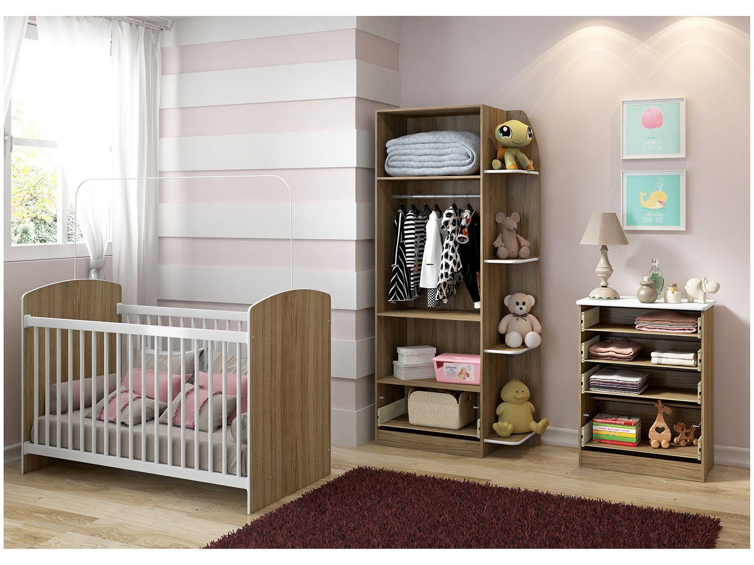 Guarda-Roupa para Bebê 2 Portas 1 Gaveta - Multimóveis Confete 2457866 ...