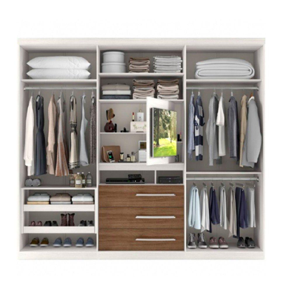 Guarda Roupa Presence 6 Portas TV até 32 polegadas THB Móveis - Guarda ...