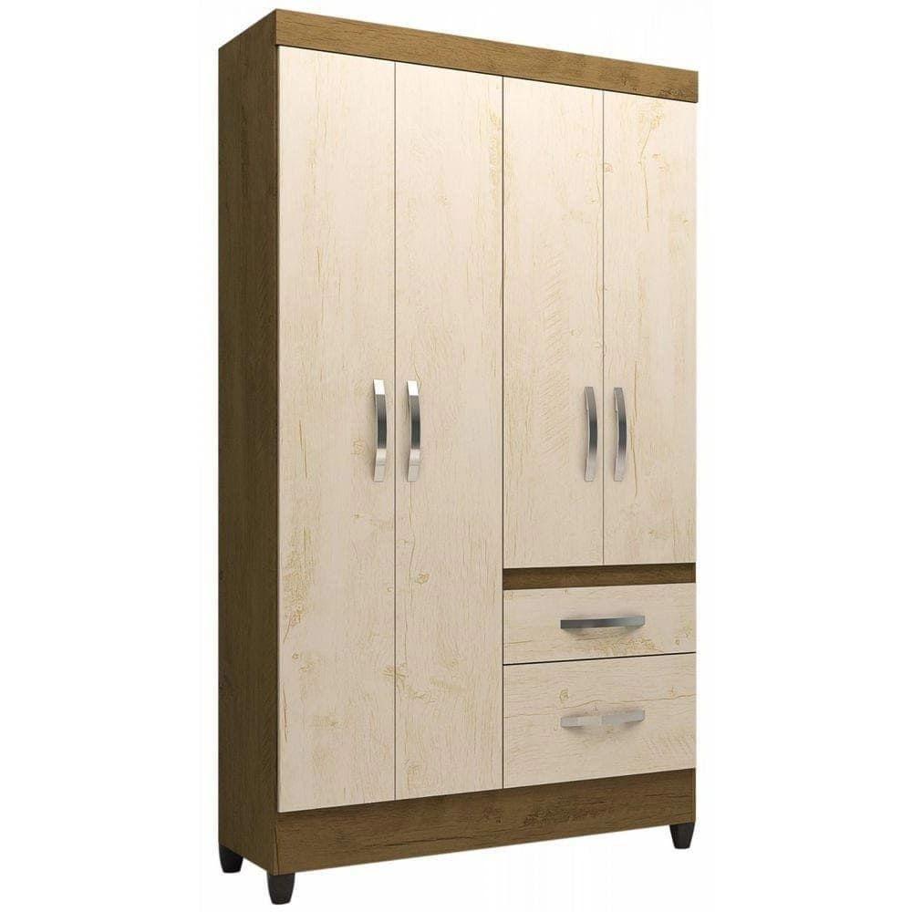 Guarda Roupa Solteiro Moval Madri 4 Portas e 2 Gavetas - Guarda-Roupa ...