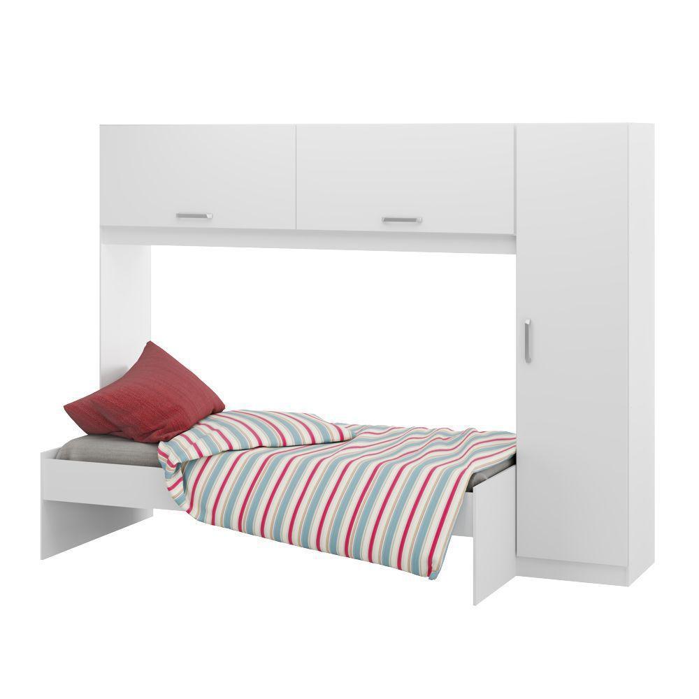 Guarda Roupas com Cama de Solteiro Embutida 3 Portas 2650 Multimóveis ...