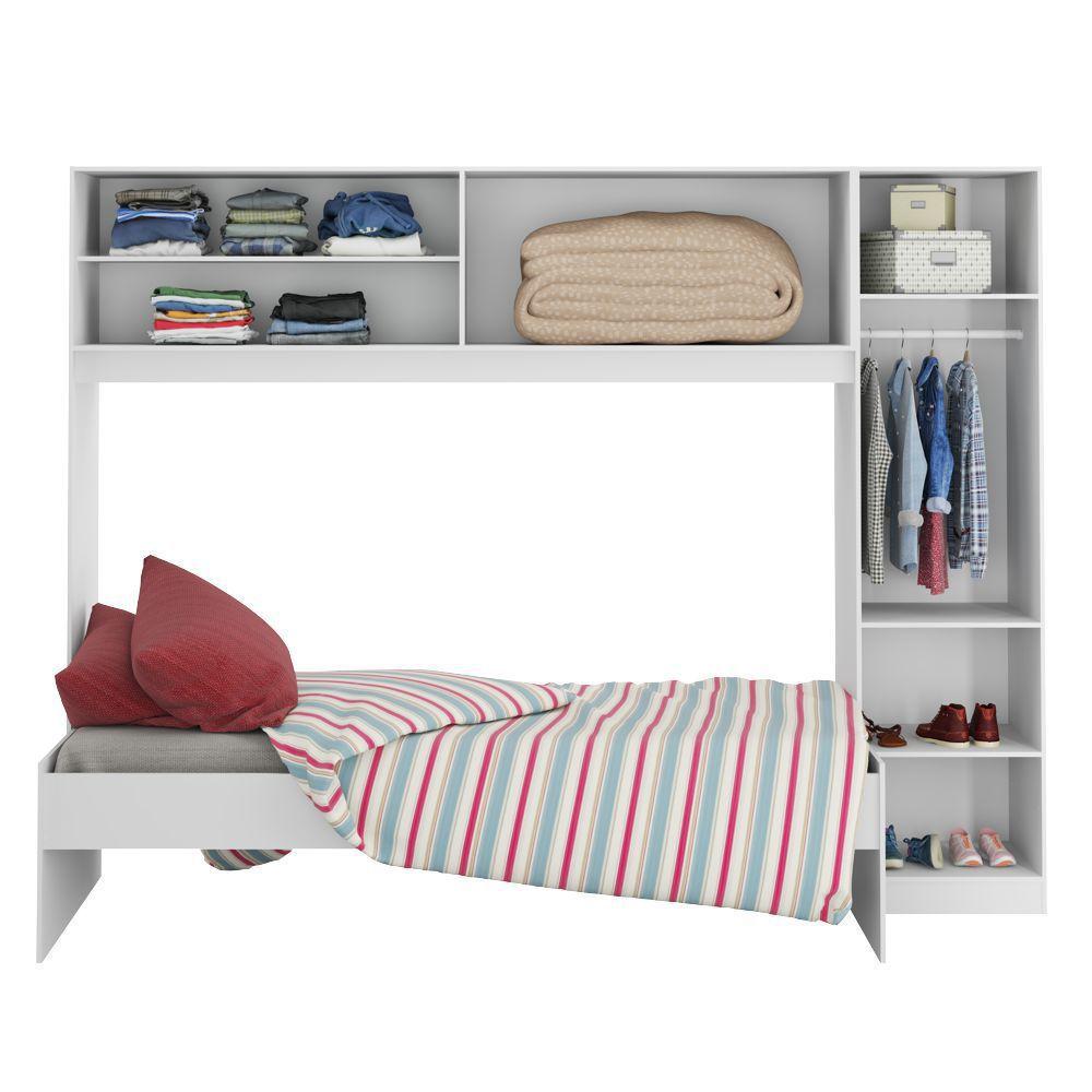 Guarda Roupas com Cama de Solteiro Embutida 3 Portas 2650 Multimóveis ...