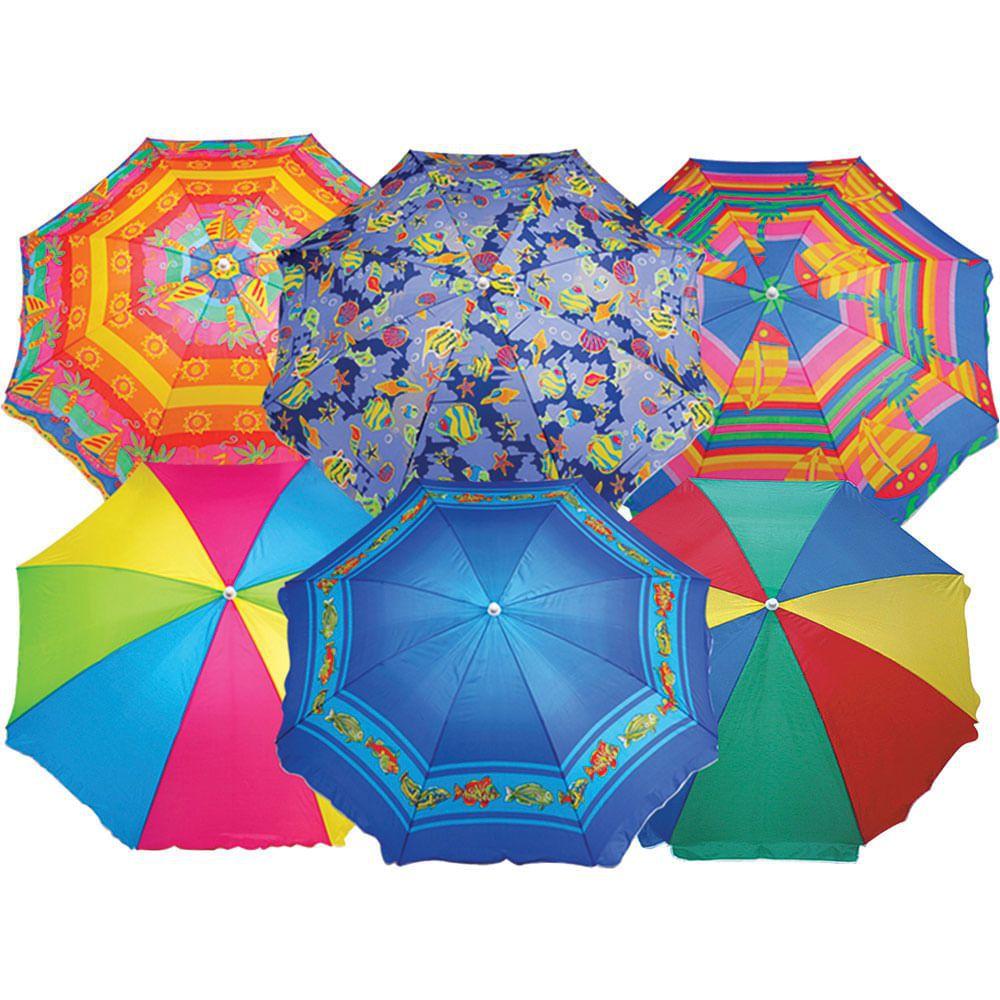 Guarda-sol Poliéster 160cm com Silver Coating e Cabo de Aço 3541 Mor ...