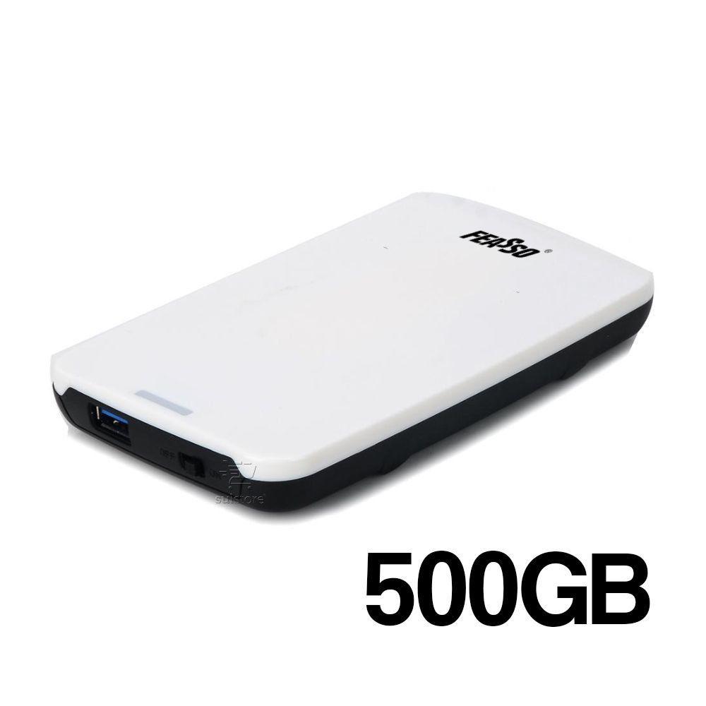 HD Externo montado 500GB USB 3.0 Branco - External case - HD Externo ...