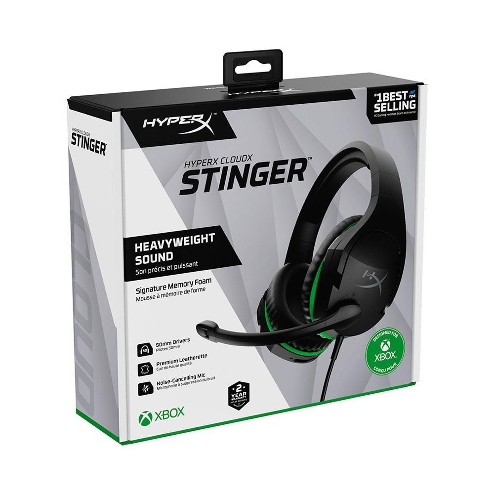 Fone Headset Gamer Hyperx Cloudx Stinger 3.5mm Preto E Verde 4P5K1AA