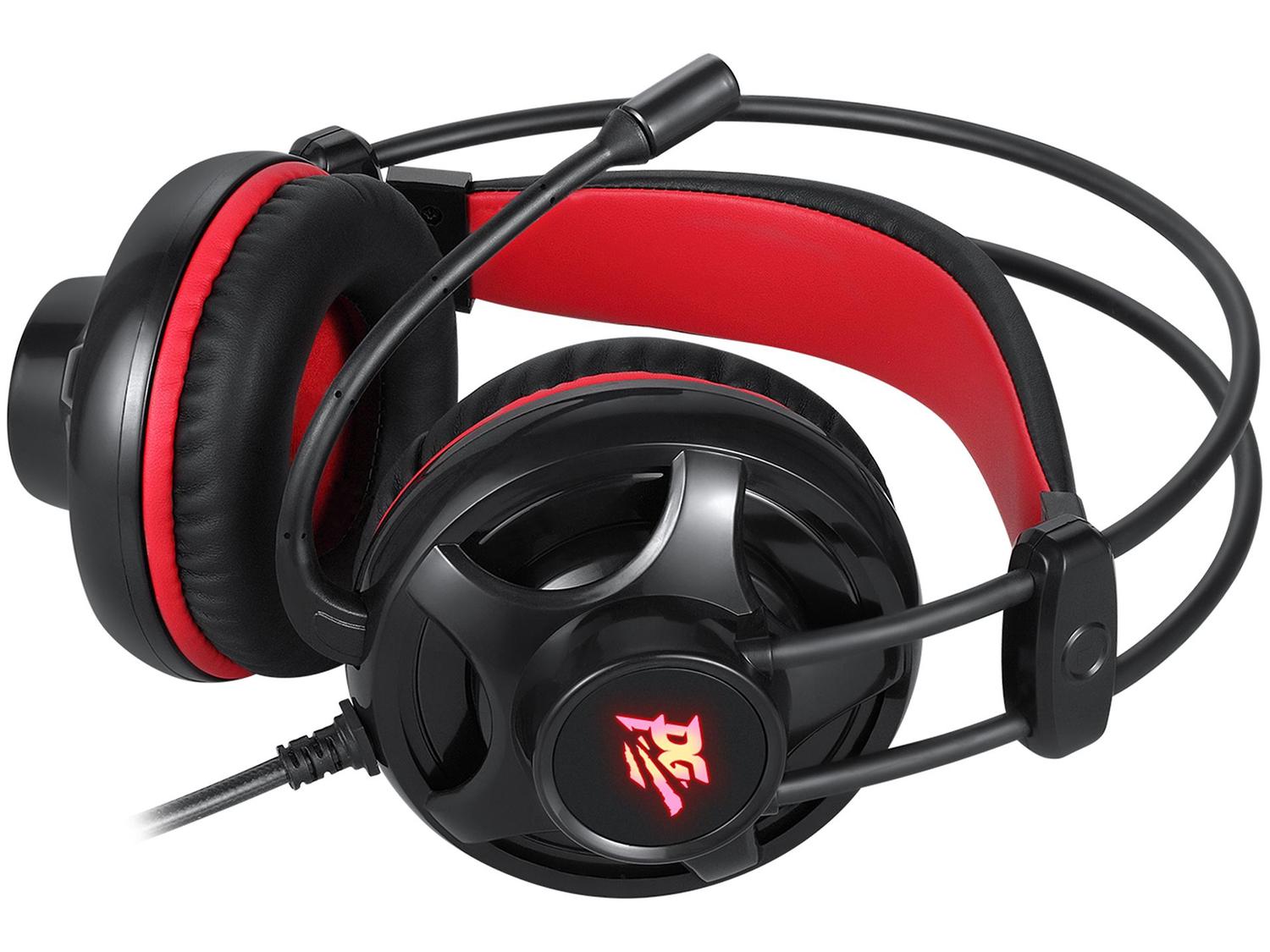 Headset Gamer Philco PHS11V PC 5.1 P2 Preto e Vermelho