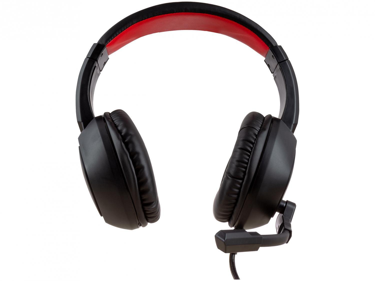Headset Gamer Philco PHS750 PC 7.1 Preto e Vermelho