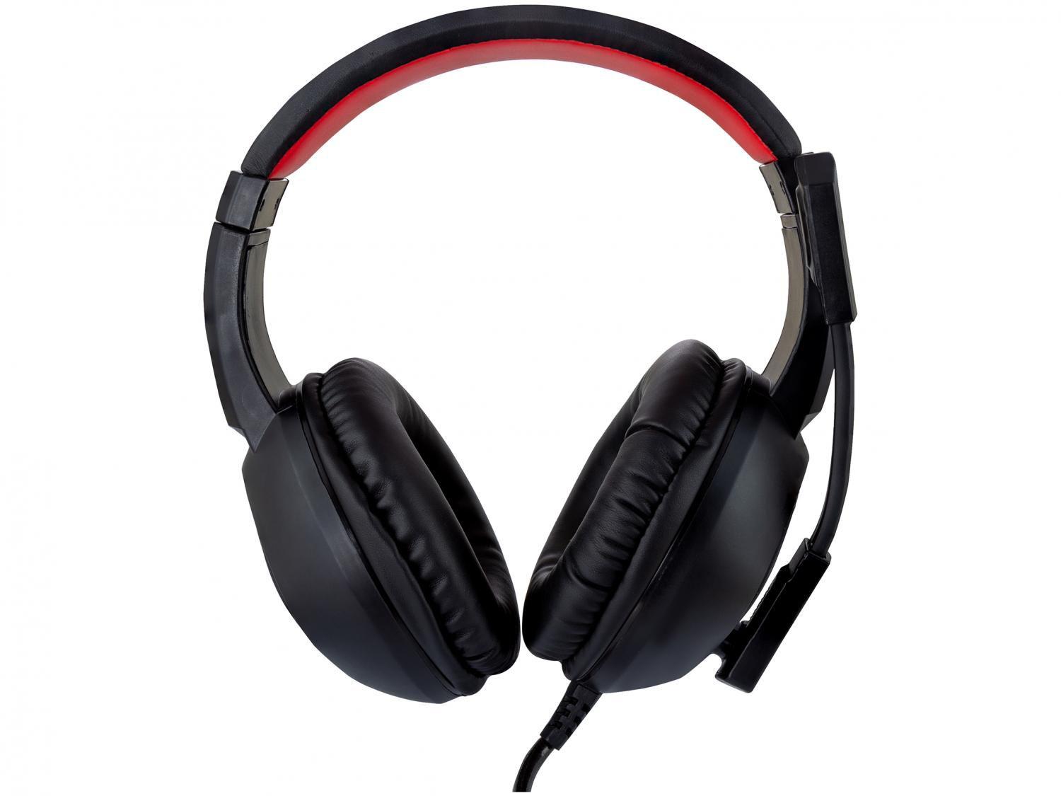 Headset Gamer Philco PHS750 PC 7.1 Preto e Vermelho