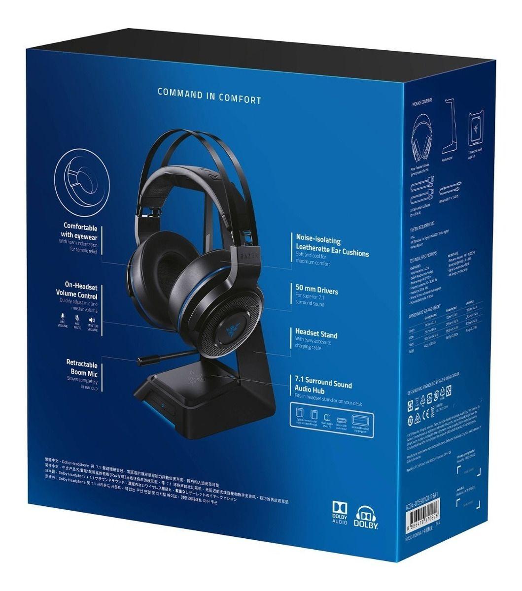 Headset Gamer Razer Thresher Ultimate Sem Fio Para Ps4 50mm