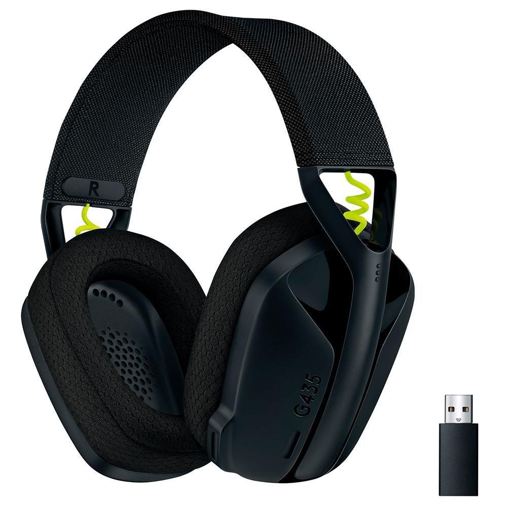 Headset Gamer Sem Fio Logitech G435 Lightspeed e Bluetooth Dolby Atmos USB PC PS4 PS5 Mobile Drivers 40mm Preto 981 001049 Headset Gamer Magazine Luiza