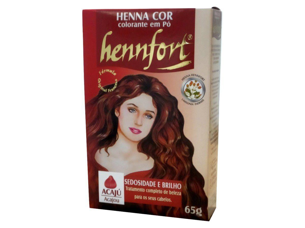 Henna para cabelo hennfort em pó acaju 65g - Henna para Cabelo ...