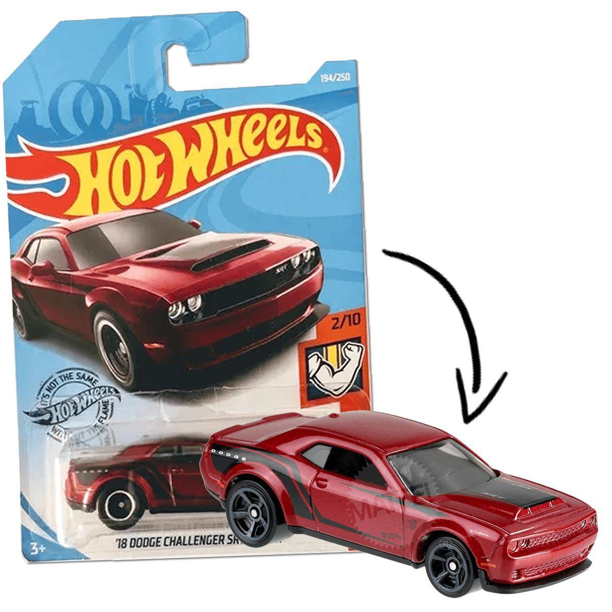 Hot Wheels 18 Dodge Challenger Srt Demon Super T Hunt Mattel Carrinho