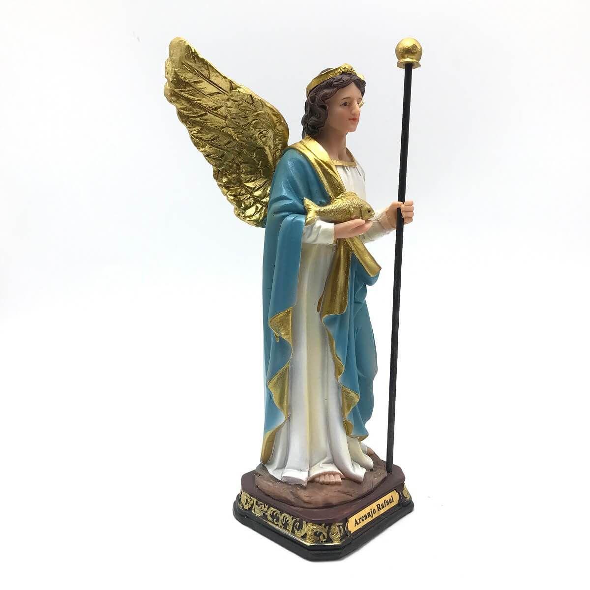 Imagem Anjo São Rafael Arcanjo Resina 20 Cm - FORNECEDOR 8 - Escultura ...