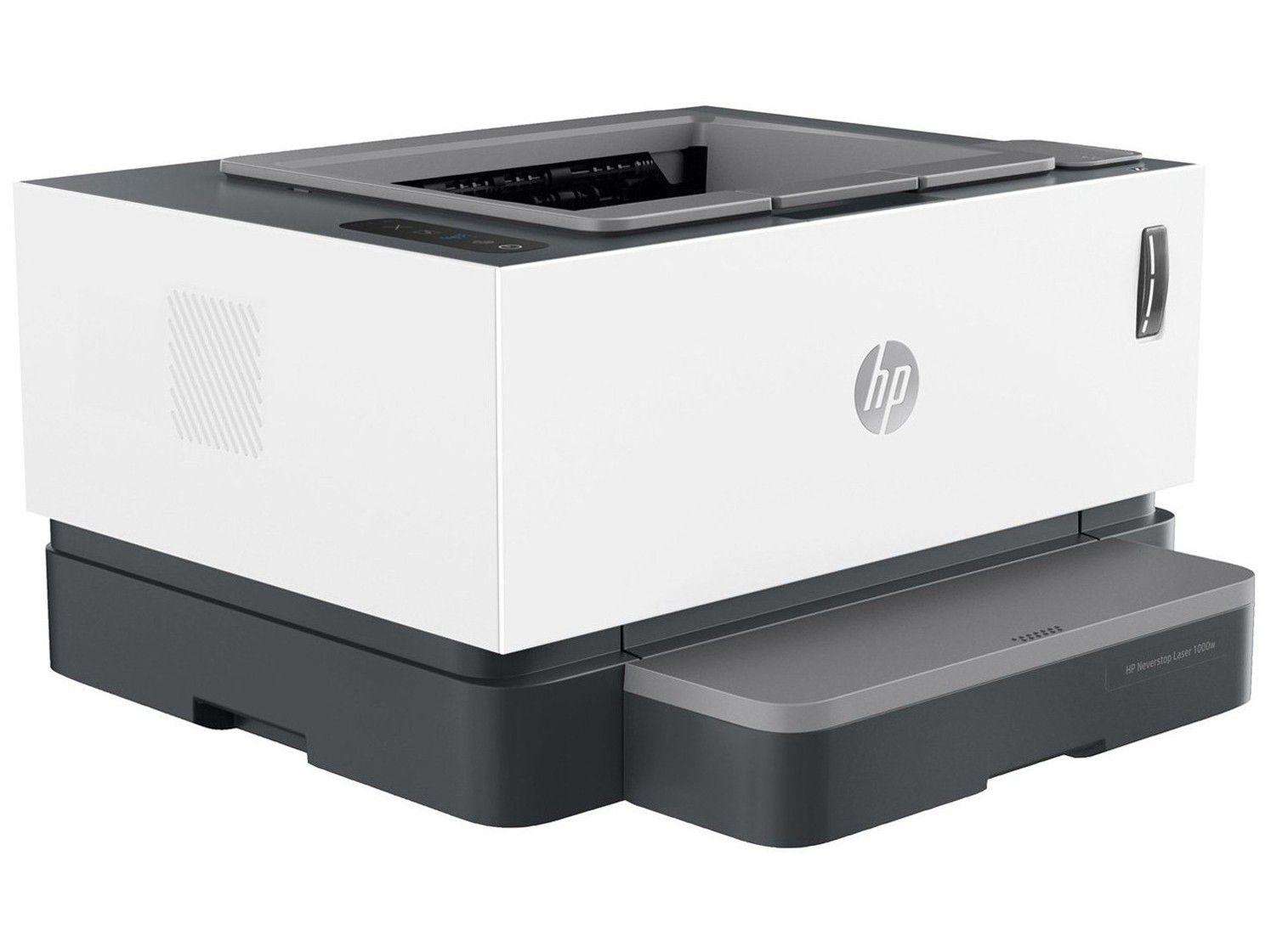 Impressora HP Neverstop 1000W Laser - Wi-Fi Preto e Branco - Impressora ...