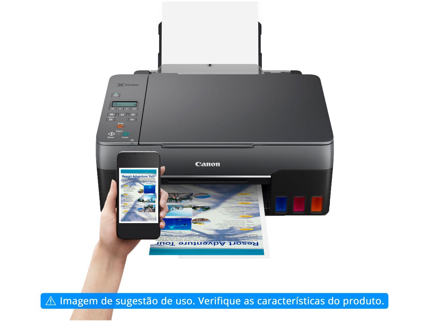 Impressora Multifuncional Canon Mega Tank G3160 - Tanque de Tinta Colorida Wi-Fi - Impressoras e ...