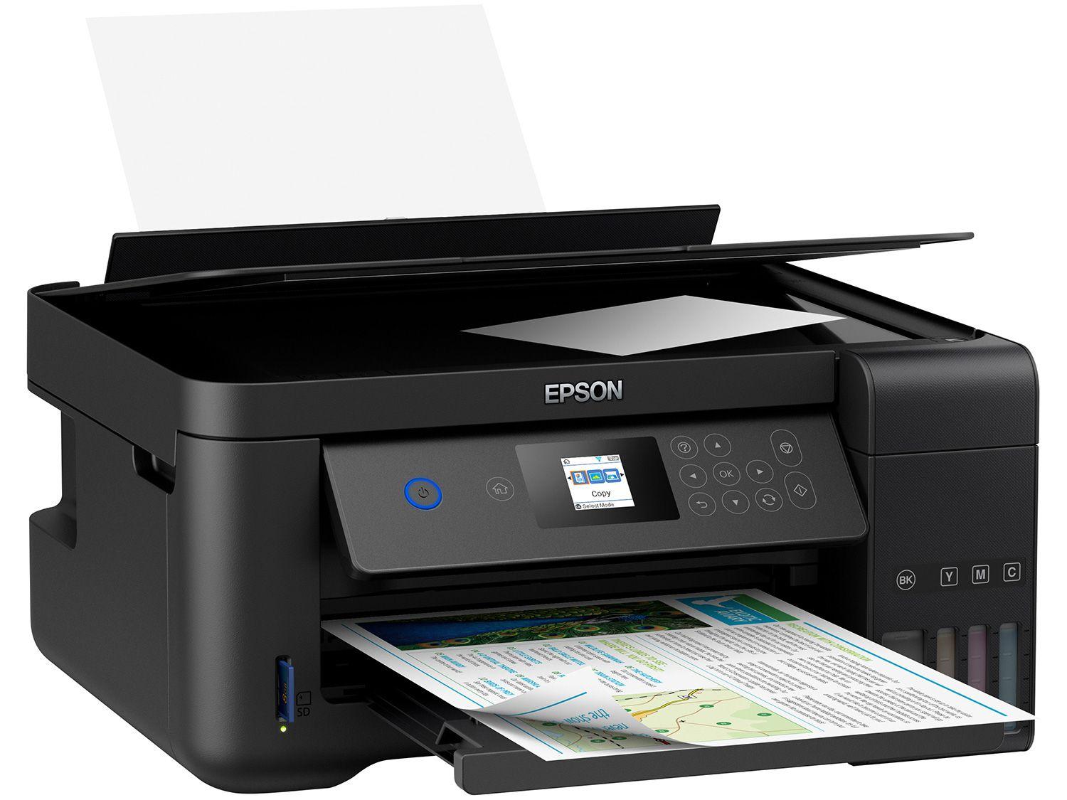 Impressora Multifuncional Epson EcoTank L4160 Tanque de Tinta Colorido Wi-Fi USB