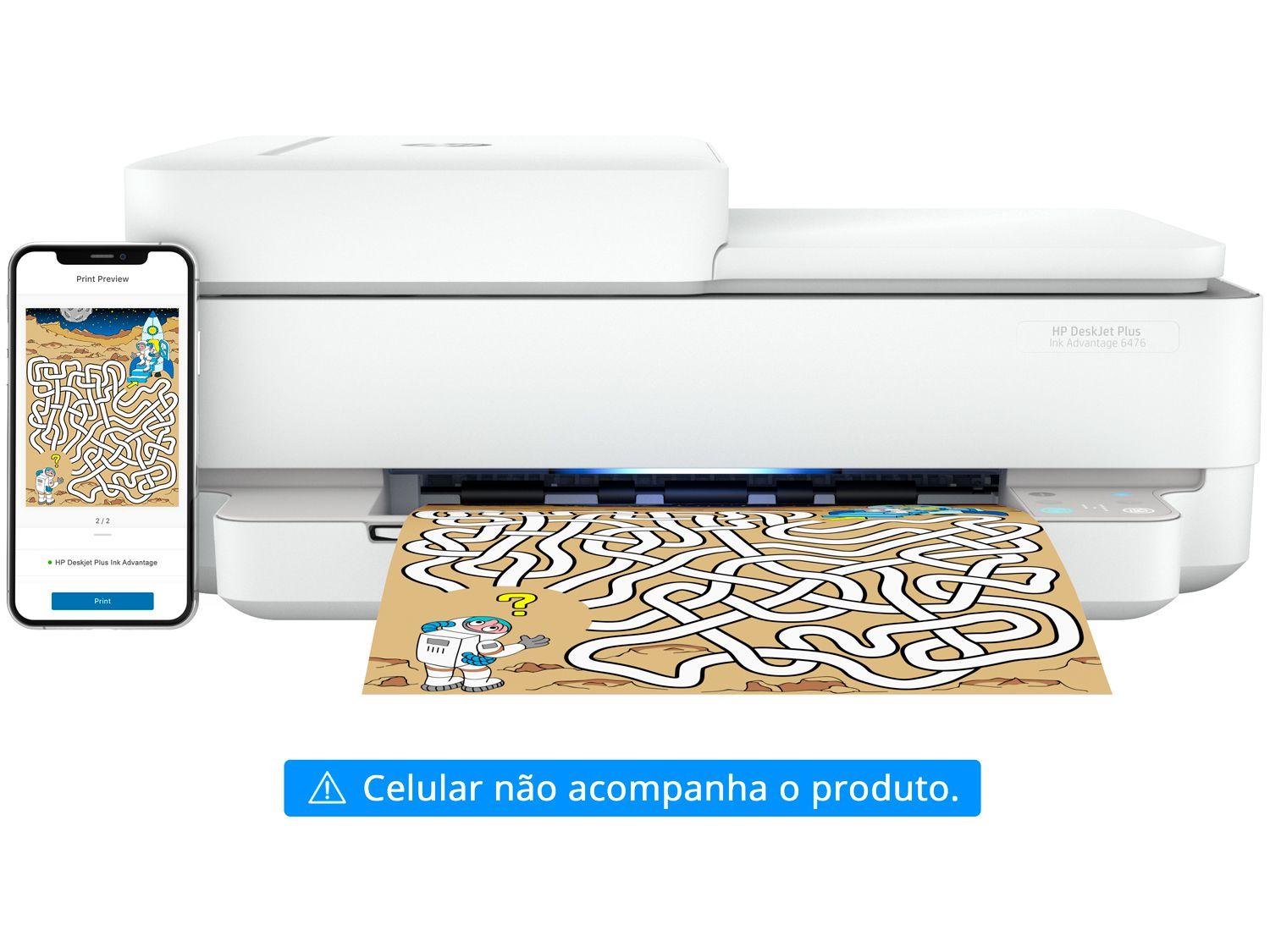 Impressora Multifuncional HP DeskJet Plus Ink - Advantage 6476 Jato de ...