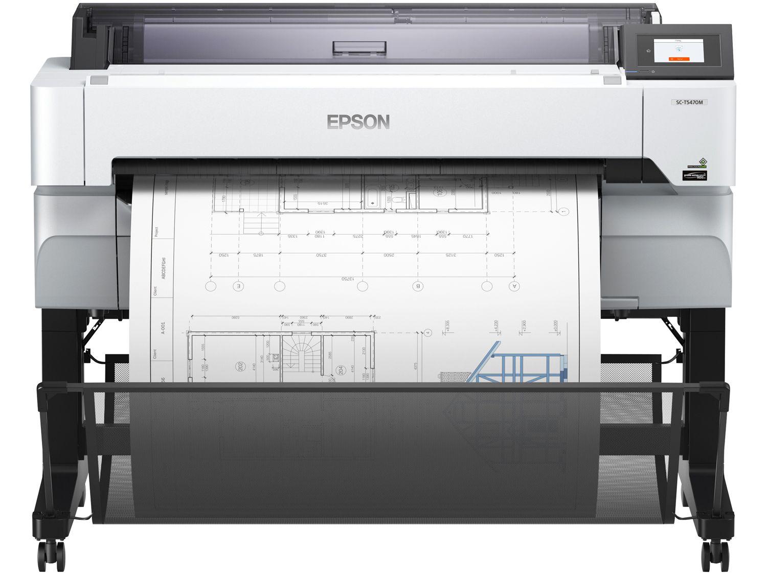 Impressora Plotter Epson SureColor T5470M Jato de Tinta Scanner ...
