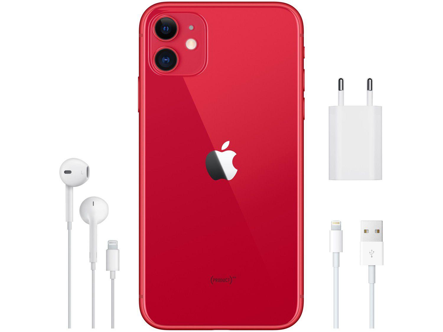iPhone 11 Apple 256GB (PRODUCT)RED 6,1” 12MP - iOS - iPhone 11 ...