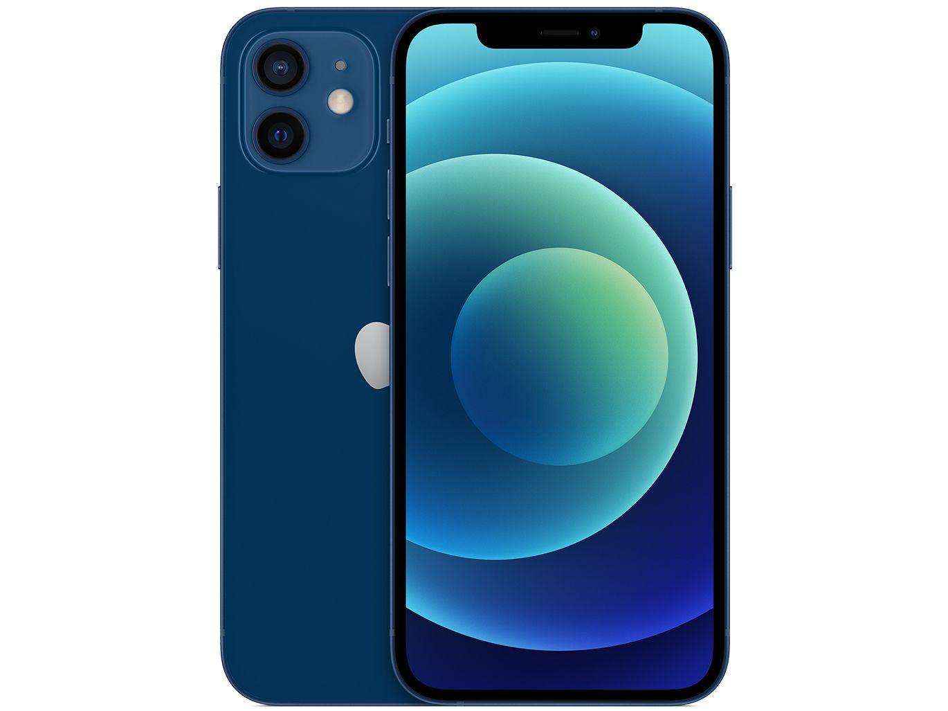 iPhone 12 Apple 128GB Azul Tela 6,1” - Câm. Dupla 12MP iOS - iPhone 12 ...