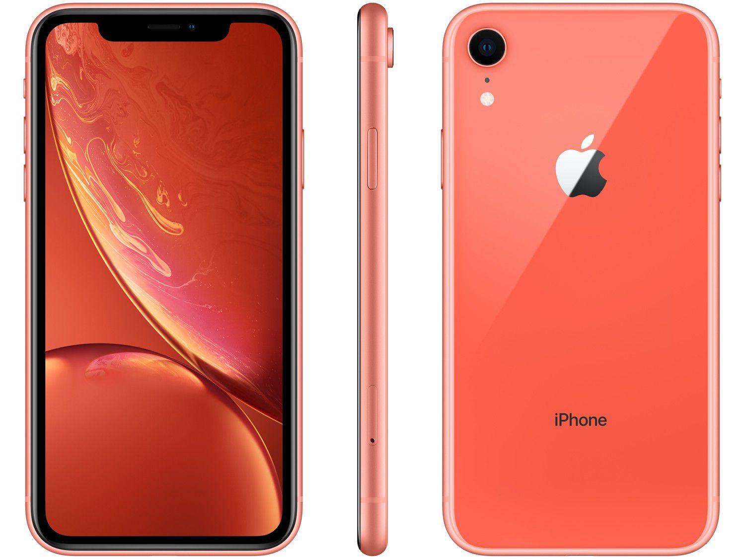 iPhone XR Apple 128GB Coral 6,1” 12MP - iOS - iPhone - Magazine Luiza
