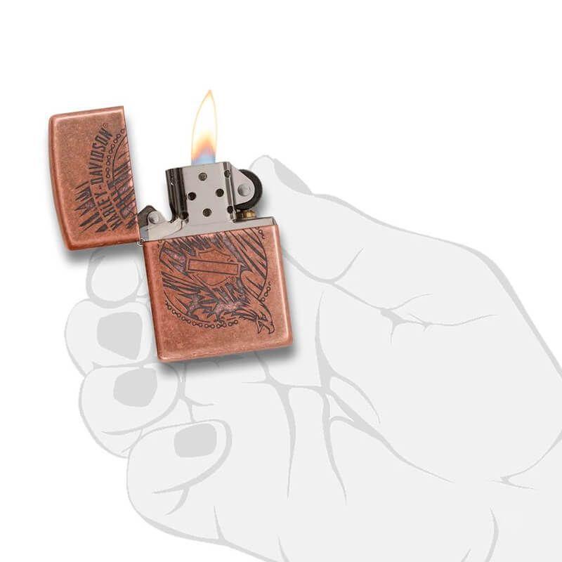 Isqueiro Zippo 29664 Classic Harley-Davidson Cobre Antigo - Isqueiro - Magazine Luiza