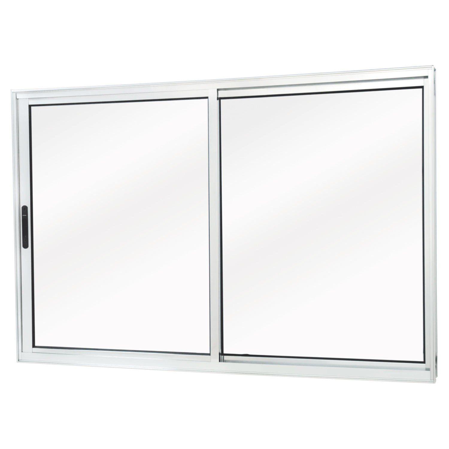 Janela de Correr Alumínio 2 Folhas Móveis MGM Sólida 100cmx100cm Vidro ...