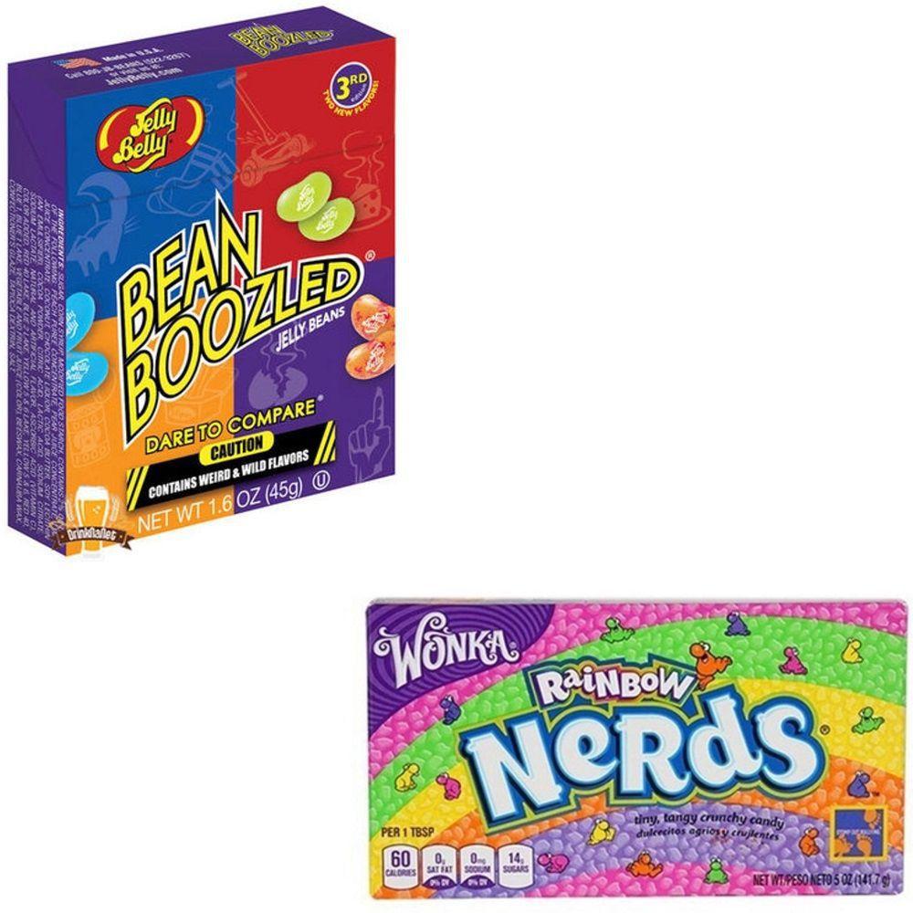 Jelly Belly Bean Boozled+Bala Nerds Rainbow Wonka ThrowBack - Bala de ...
