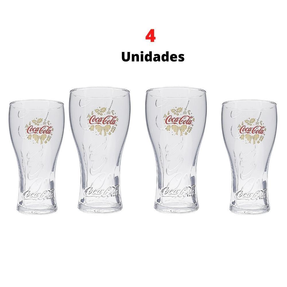 Jogo 4 Copos de Vidro Contour Coca Cola 340ml - Mypa - Copos - Magazine ...