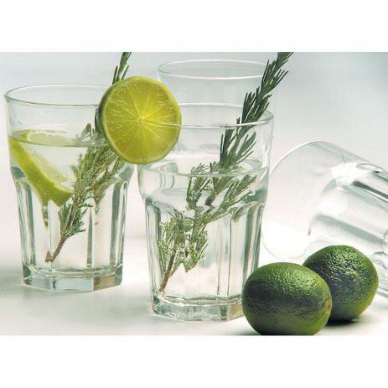 Jogo 6 Copos de Vidro Água Multiuso Floriana 320ml Redondo - Hercos - Copo de Água / Suco ...