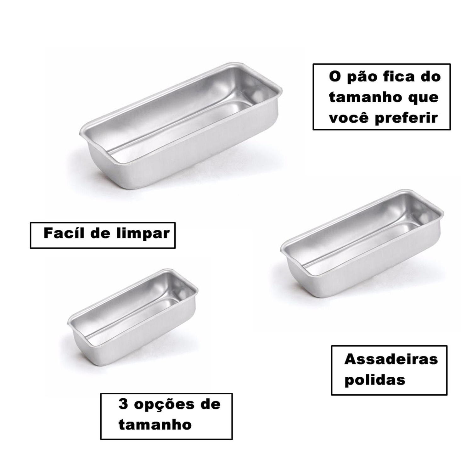 Jogo Assadeiras 3 Peças Tabuleiro Forma Pão Borda Alta Kit - Colombo ...