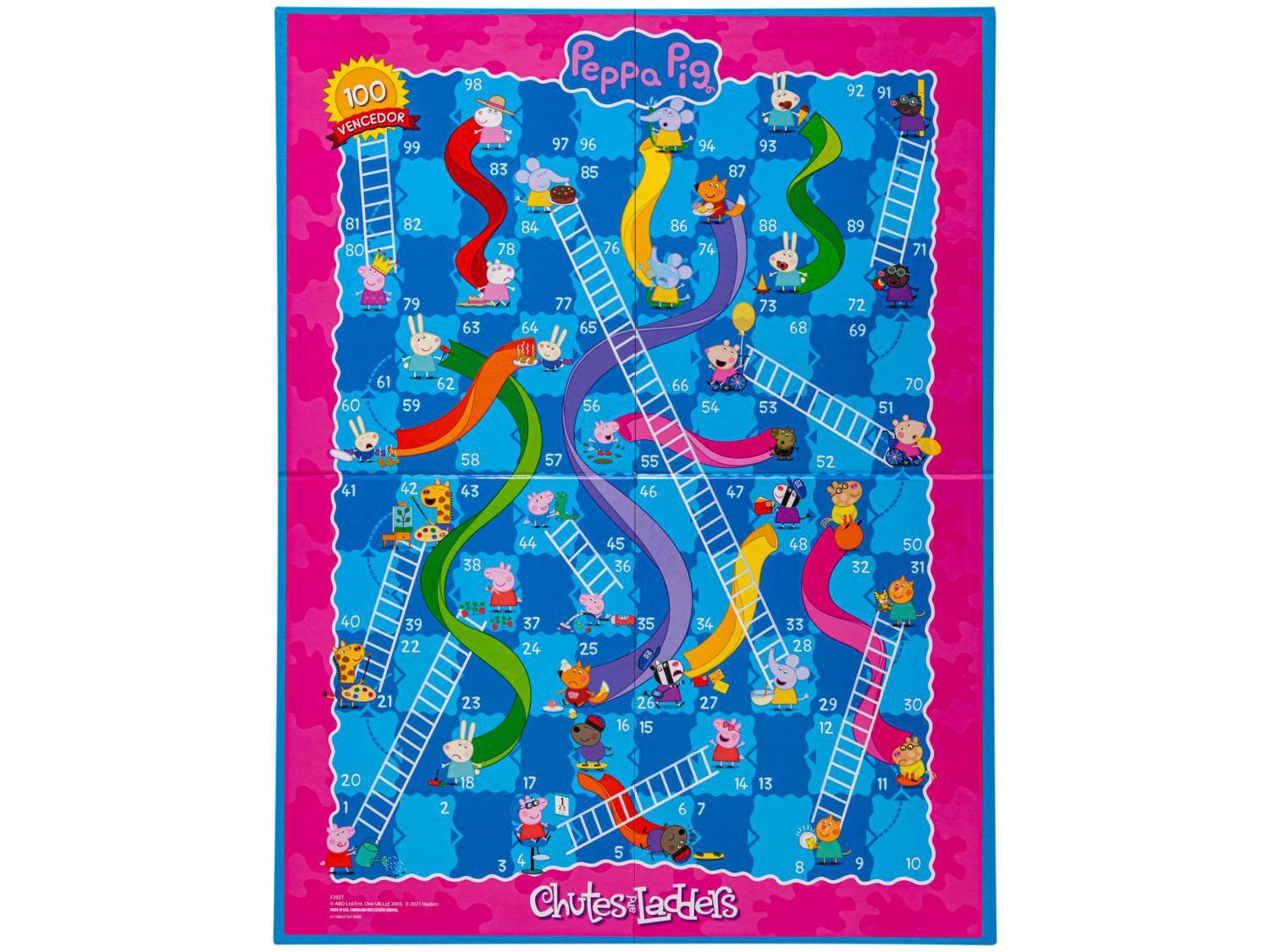Jogo Chutes and Ladders Peppa Pig Tabuleiro Hasbro