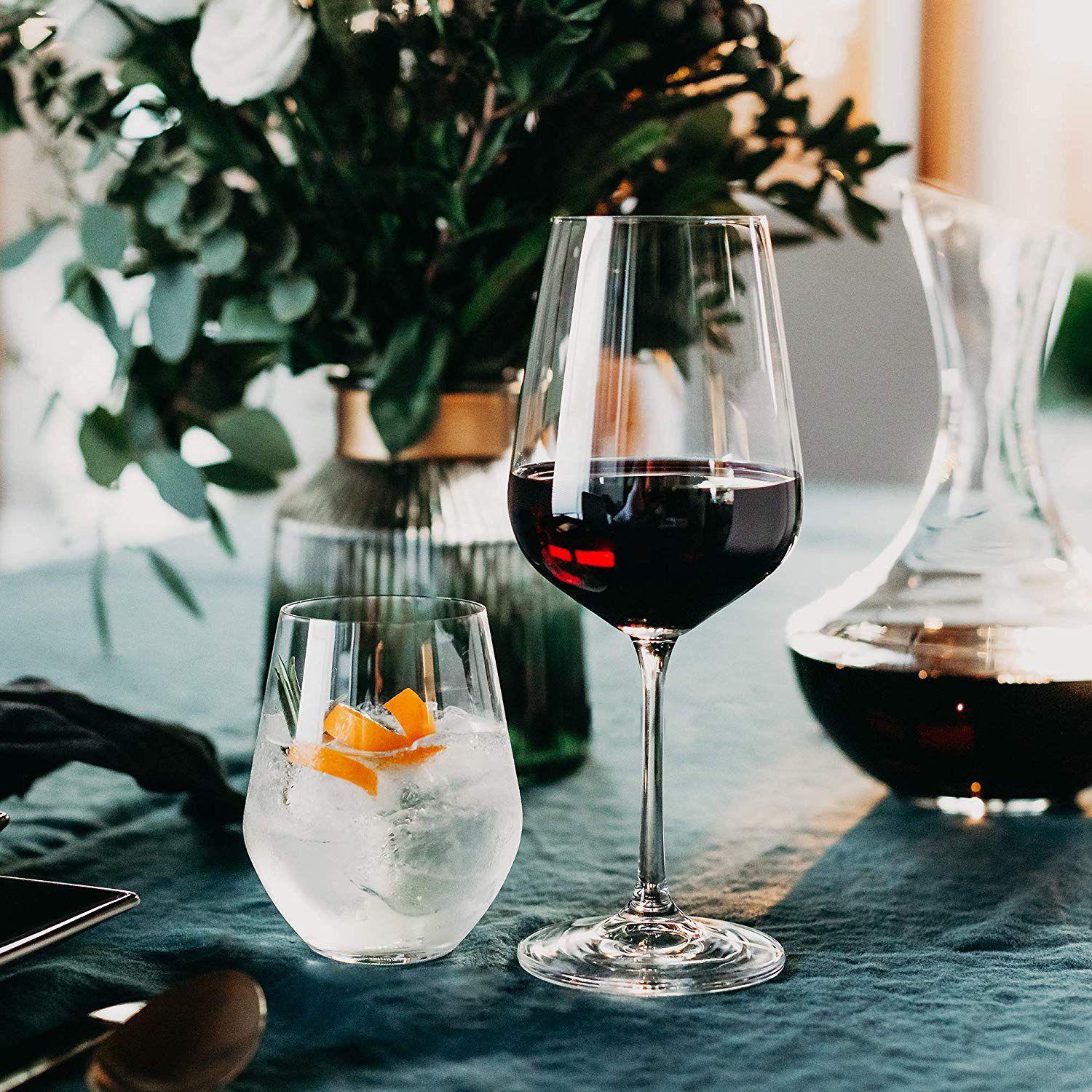 Jogo de 6 Taças em Cristal para Vinho Tinto 450ml Strix/Dora - Bohemia ...