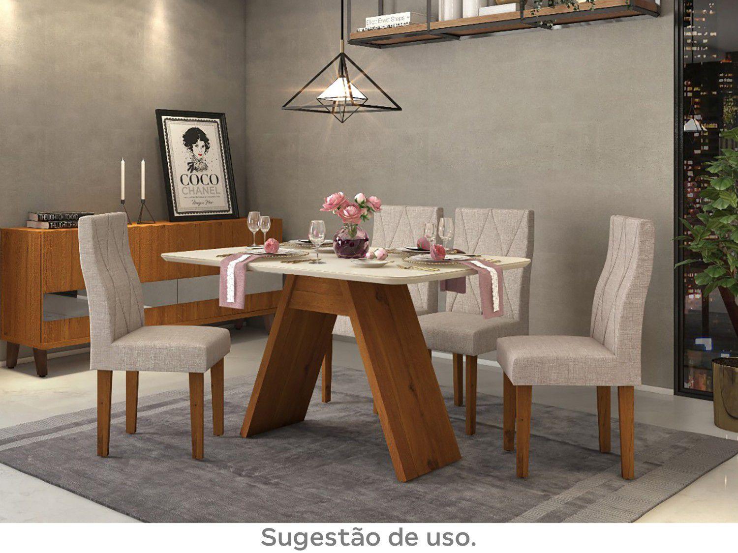 Jogo de Cadeiras para Sala de Jantar Estofada - Pé Palito DJ Móveis ...