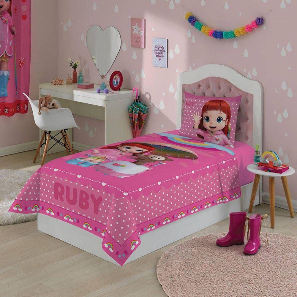 Jogo De Cama Infantil Rainbow Ruby 2 Peças Lepper - Jogo de Cama ...