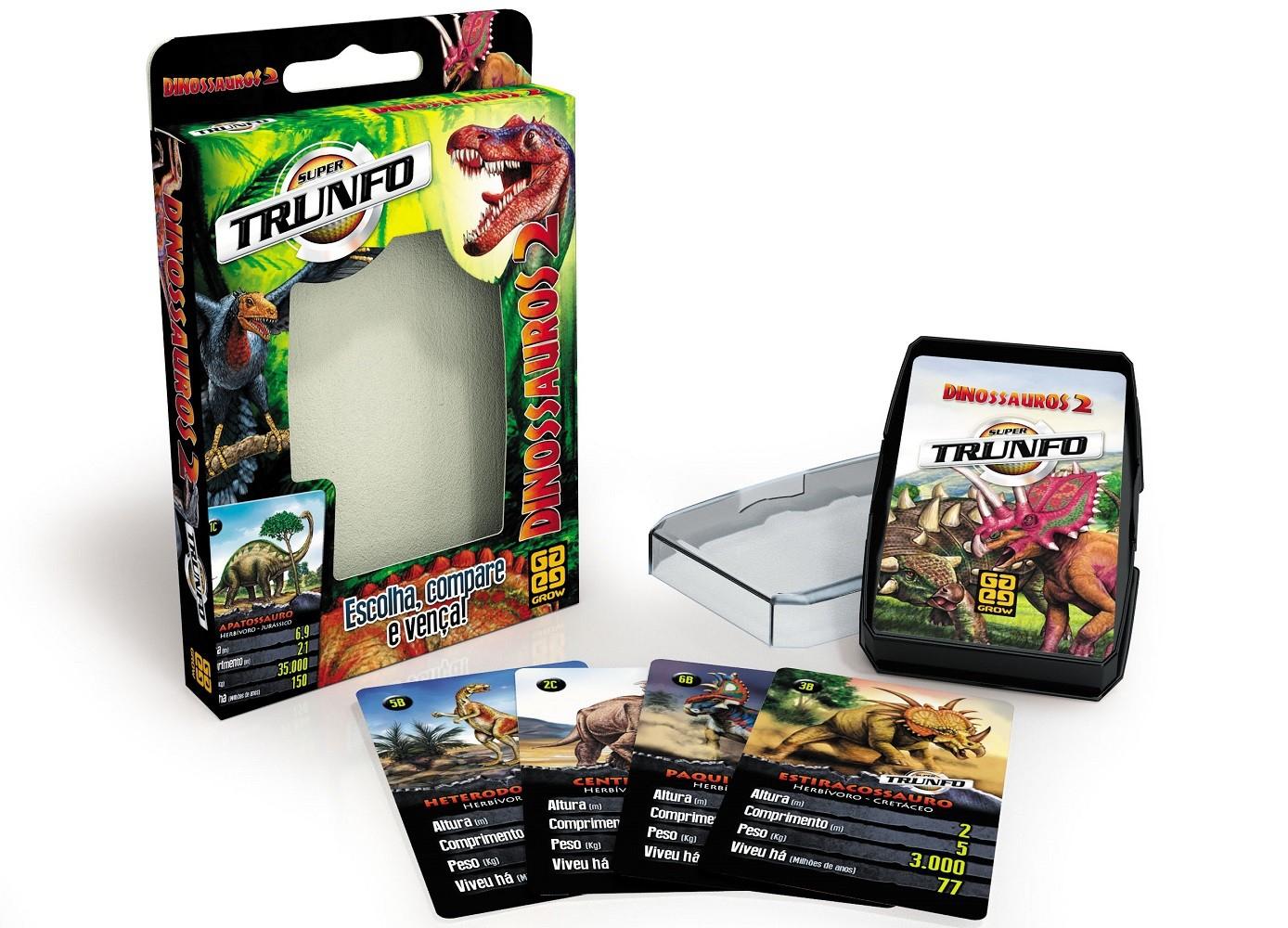 Jogo De Cartas Super Trunfo Dinossauros 2 - Grow - Jogos de Cartas ...